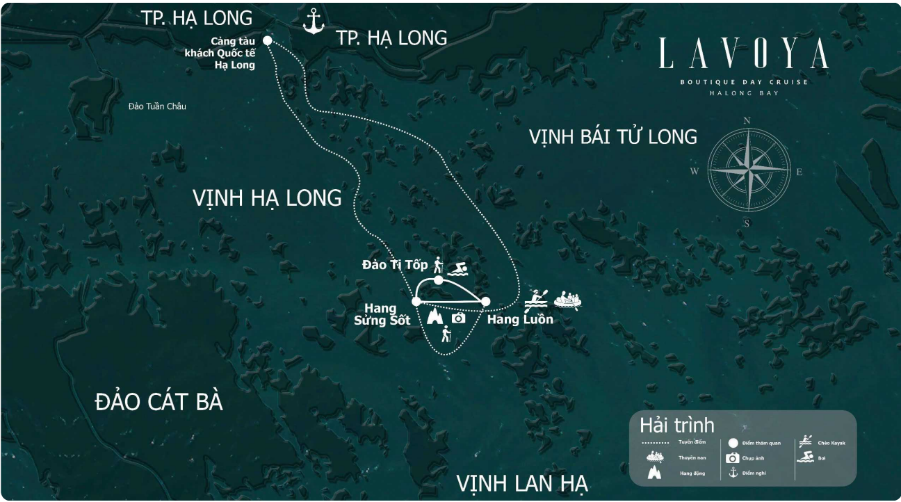 LAVOYA BOUTIQUE CRUISE HẠ LONG - Du thuyền 1 ngày - Vivu Hạ Long Việt Nam